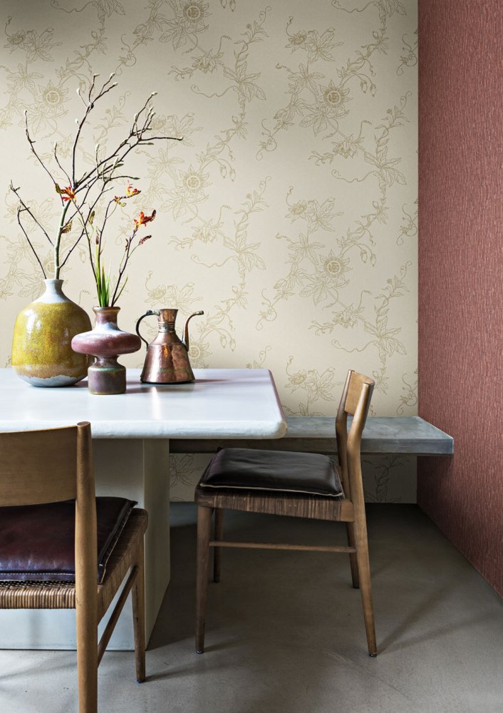 Beige non-woven floral wallpaper, 220943, Preloved, BN Walls | Over ...